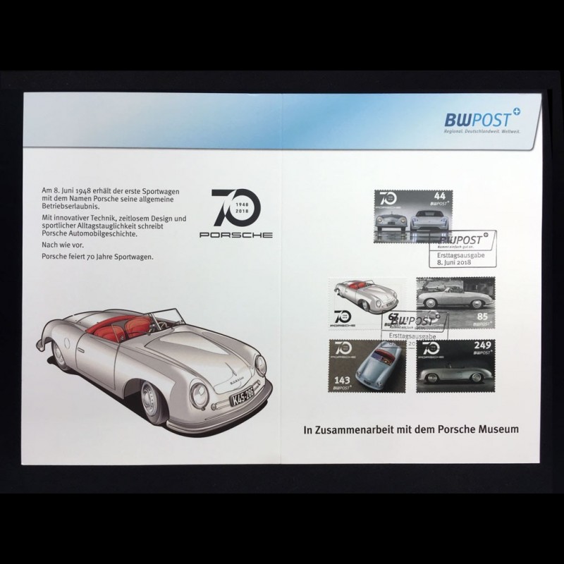 Porsche commemorative stamps 70 years evolution 1948 - 2018Porsche ...
