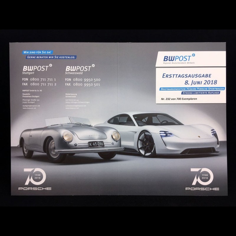 Porsche commemorative stamps 70 years evolution 1948 - 2018Porsche ...