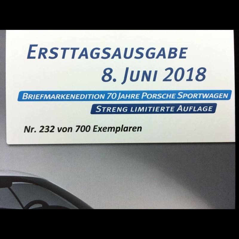 Porsche commemorative stamps 70 years evolution 1948 - 2018Porsche ...