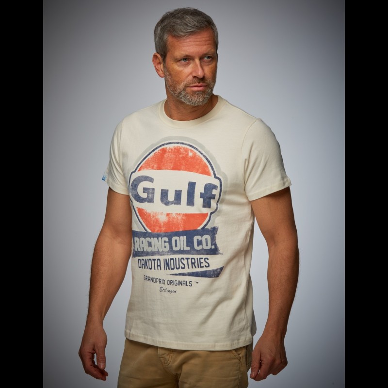 T-shirt Gulf Oil Racing beige cream - men