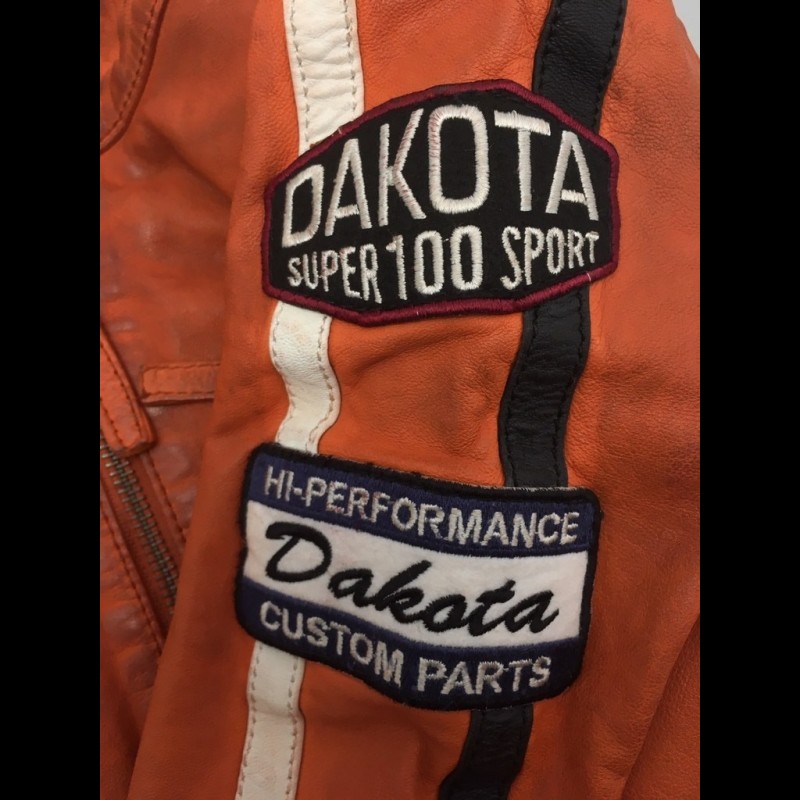 Gulf leather jacket Dakota Super Sport Racing Team Classic driver ...