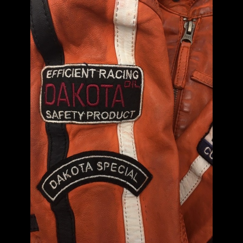 Gulf leather jacket Dakota Super Sport Racing Team Classic driver ...