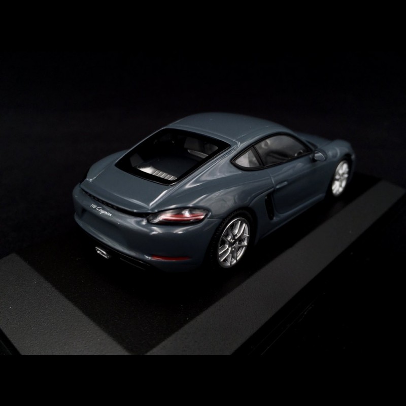 Porsche 718 Cayman 2016 metallic graphite blue 1/43 Minichamps WAP0204010G