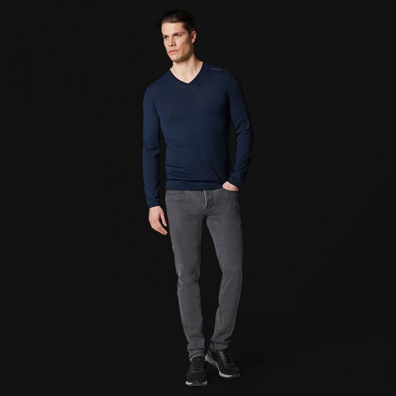 Porsche Design sweater Performance Navy blue Porsche Design Merino Wool ...