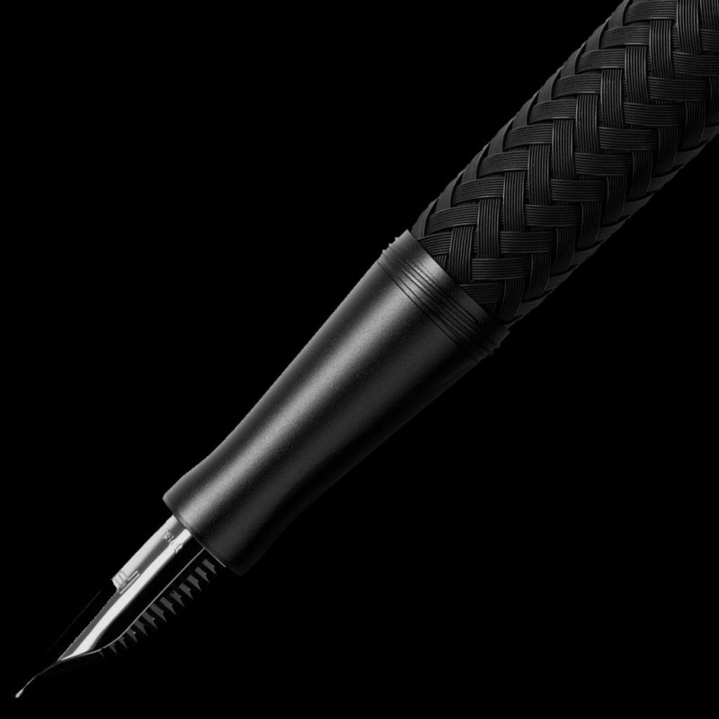 Stylo Porsche Design Tec Flex Noir mat Plume or taille M P3110