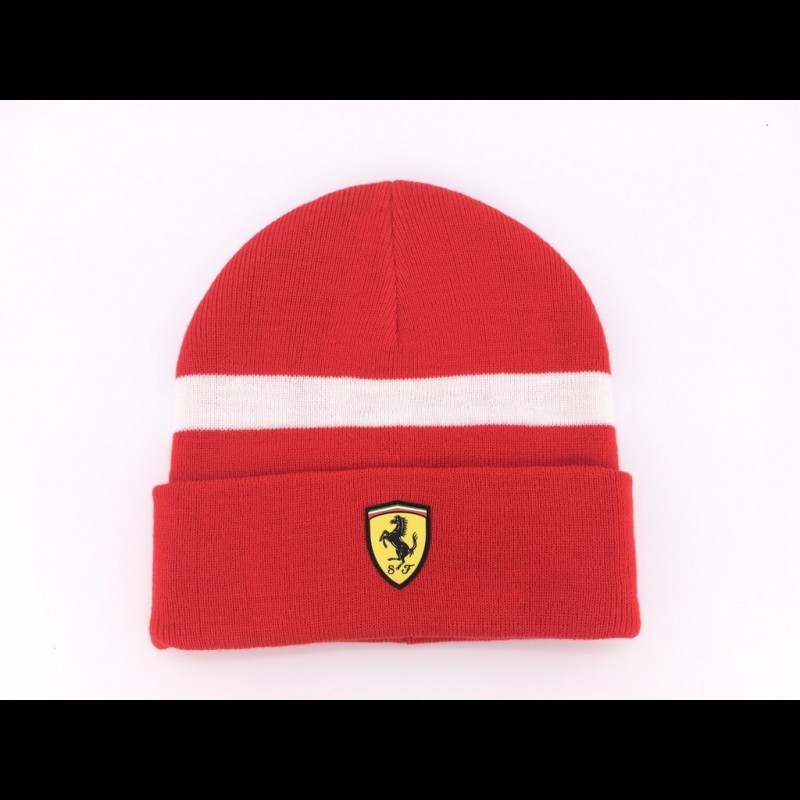 Bonnet Ferrari rouge / bande blanche