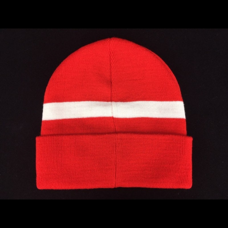 Bonnet Ferrari rouge / bande blanche