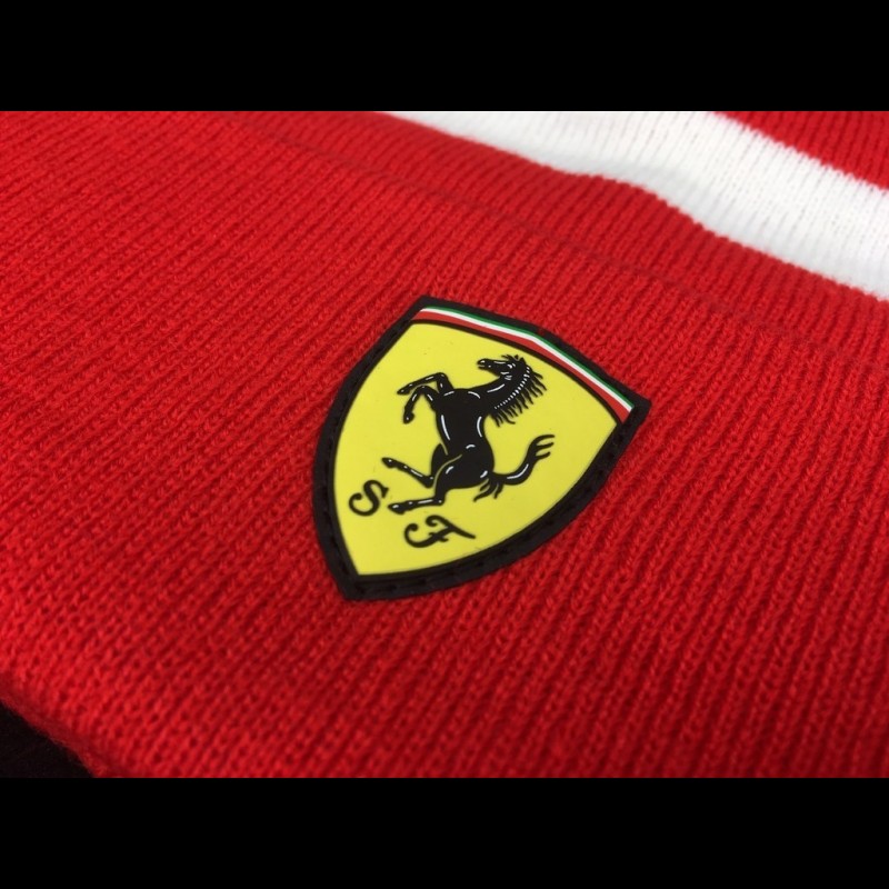Bonnet Ferrari rouge / bande blanche
