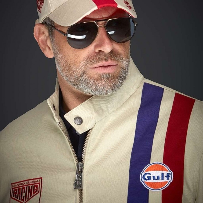 Jacket Gulf Steve Mc Queen Le Mans Roadmaster Cotton Beige - men