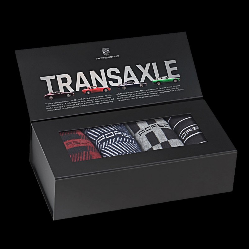 Porsche Socks 4 pairs Grey / red / black / white 924 Collection boxset ...