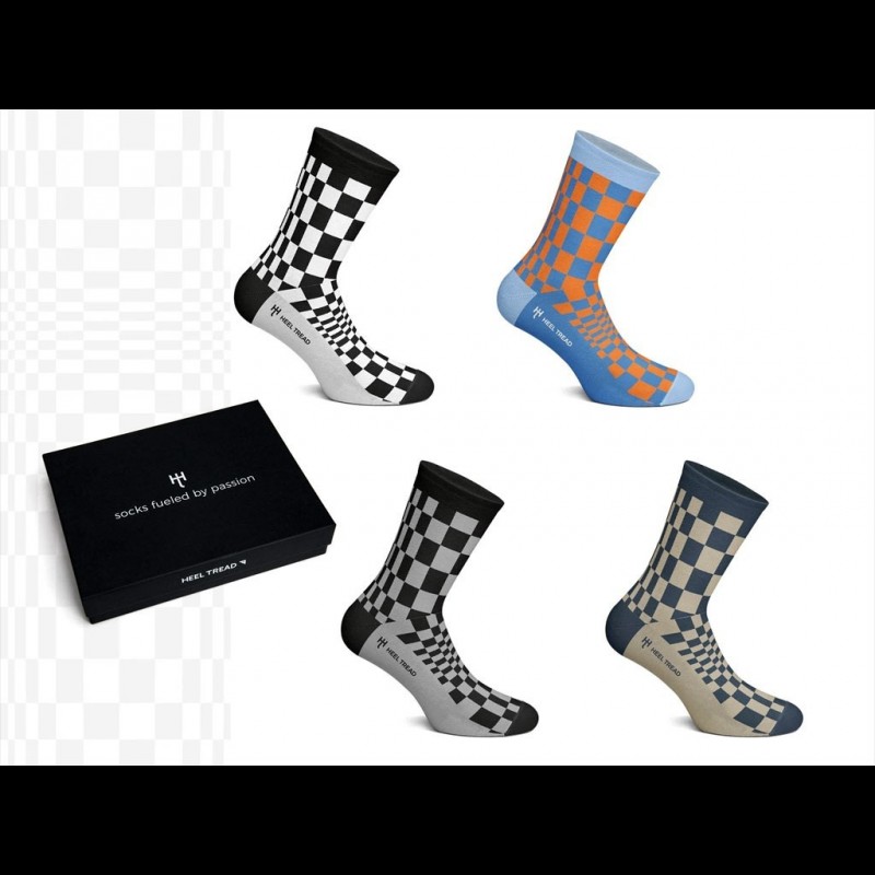 4 pairs Pasha Socks Boxset Porsche vintage patterns - Unisex