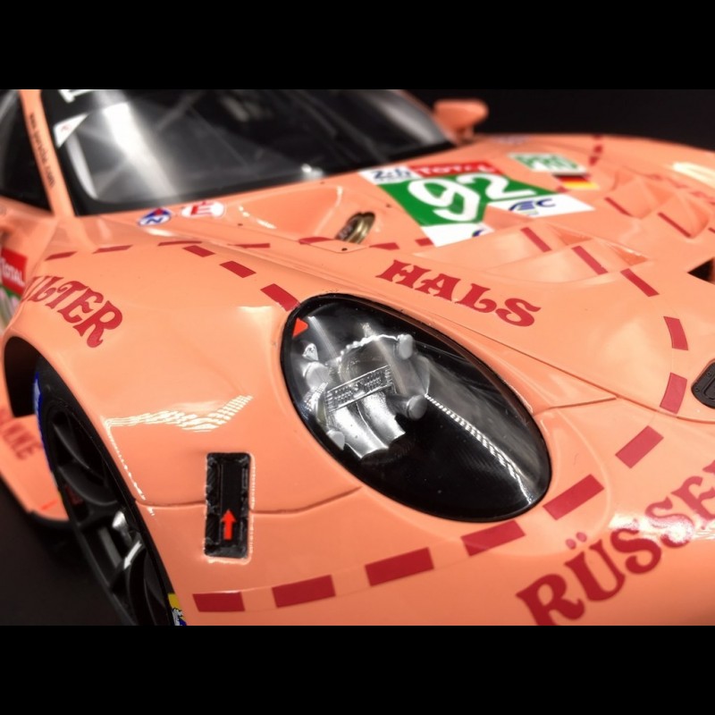 Porsche 911 RSR typ 991 n° 92 "Rosa sau" Sieger Le Mans 2018 1/12 Spark ...