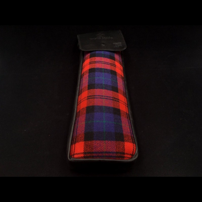 Original Porsche Tartan plaid fabric / Black Recaro leather bag with ...