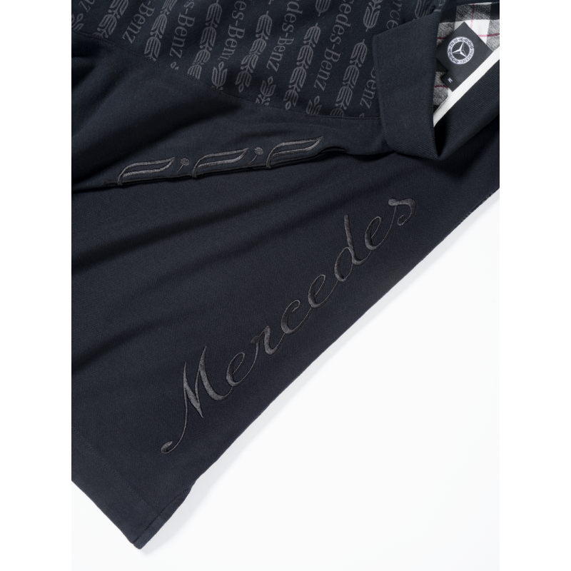 Mercedes Polo shirt Classic long sleeves Black Mercedes-Benz B66041592 ...