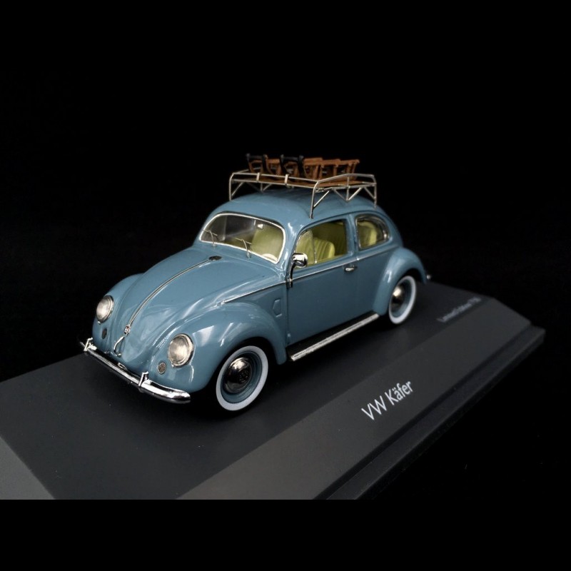 VW Cox Type 1 Split 1951 Bleu Coccinelle avec luges 1/43 Schuco 450270900