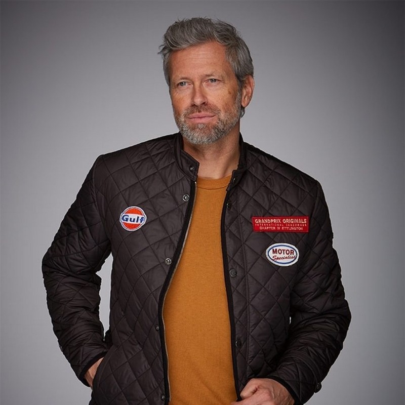 Jacket Gulf gentleman driver quilted black - men