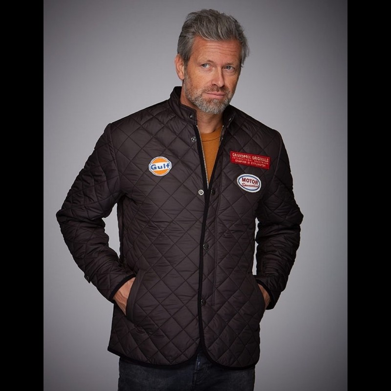 Jacket Gulf gentleman driver quilted black - men