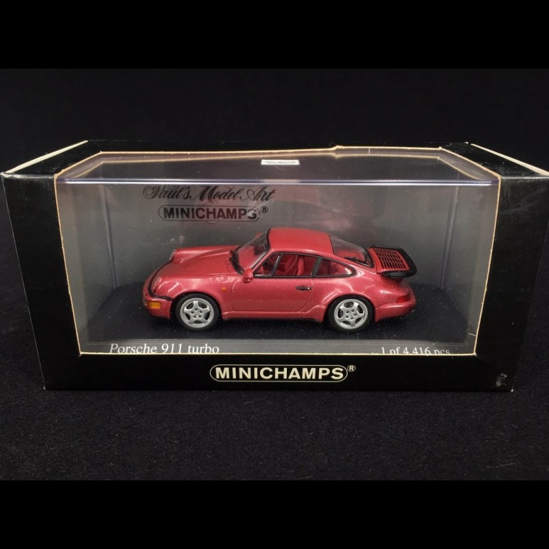 Porsche 911 Type 964 Turbo 1990 Raspberry Red 1/43 Minichamps 430069108