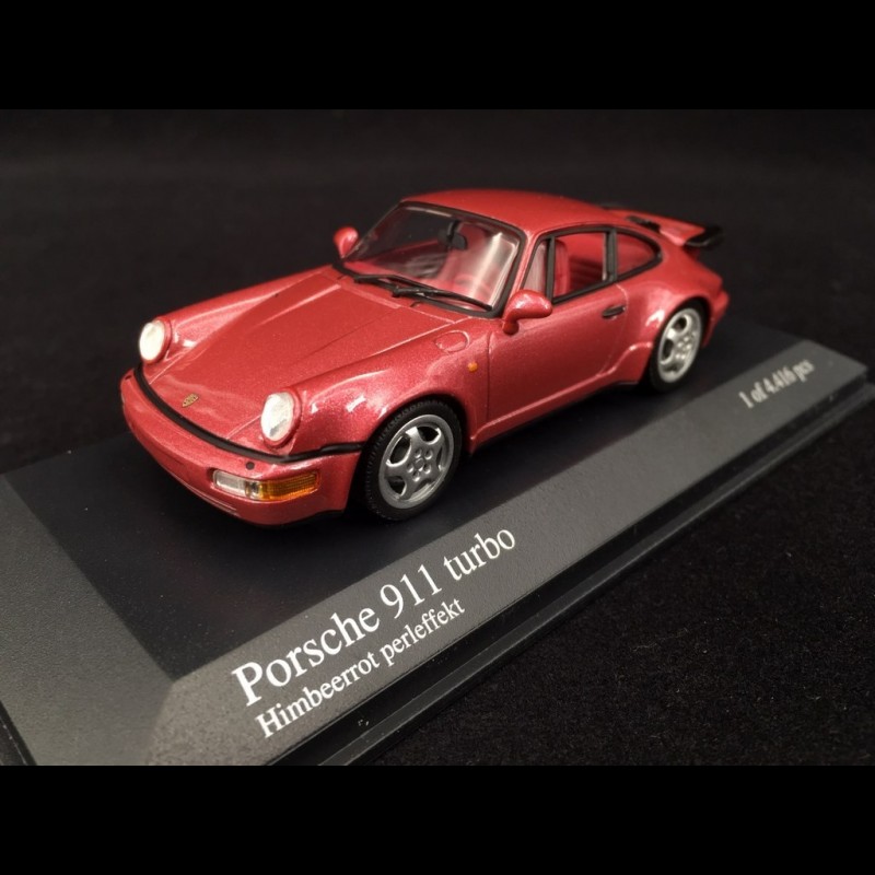 Porsche 911 Type 964 Turbo 1990 Raspberry Red 1/43 Minichamps 430069108