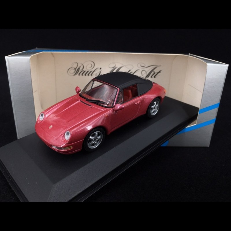 Porsche 911 Type 993 Carrera Cabriolet raspberry red 1/43 Minichamps ...