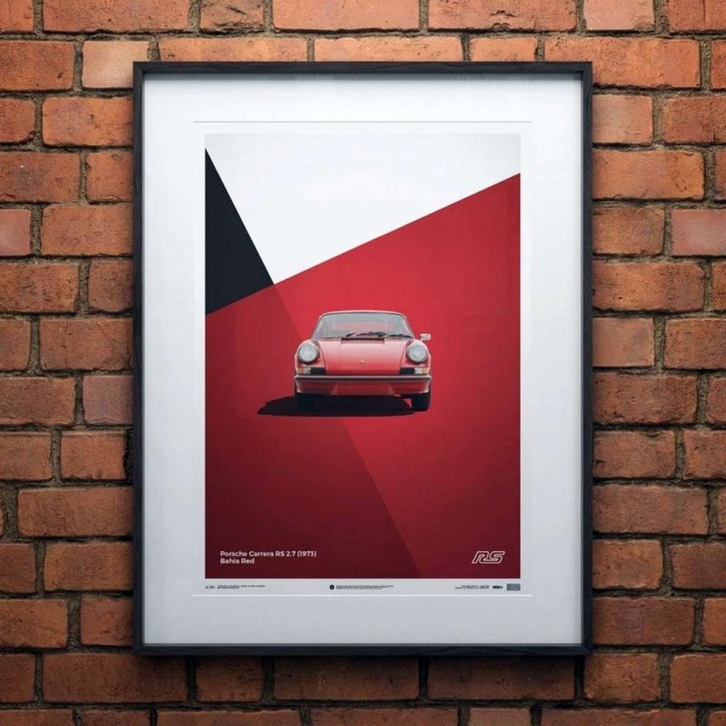 Porsche Poster 911 Carrera RS 1973 Bahia rot Limitierte Auflage