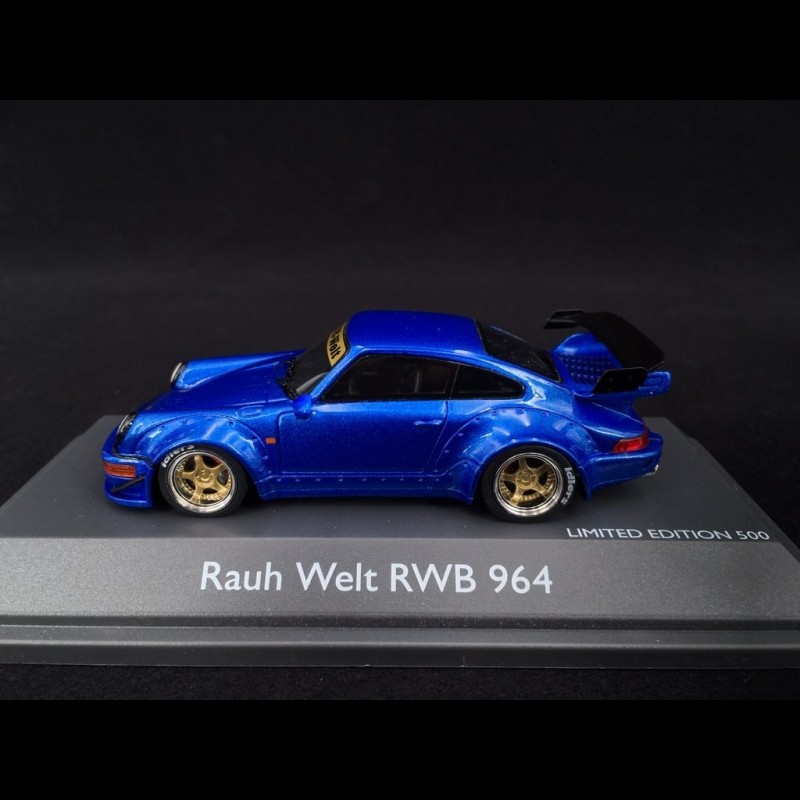 Porsche 911 type 964 RWB Rauh-Welt blue 1/43 Schuco 450911400