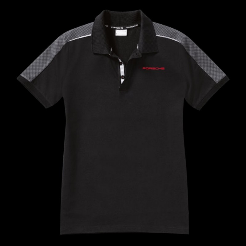 Polo Porsche Racing Collection noir gris rouge Porsche WAP451H - homme