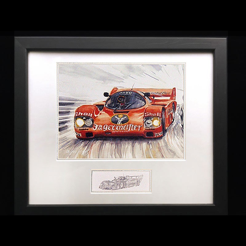 Porsche Poster 956 n° 1 Jagermeister Stefan Bellof Norisring 1984 ...