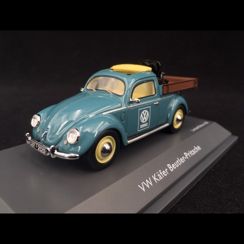 Volkswagen VW Beutler-Pritsche VW Service with engine blue 1/43 Schuco ...