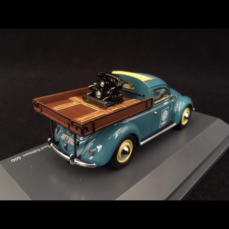 Volkswagen VW Beutler-Pritsche VW Service with engine blue 1/43 Schuco ...