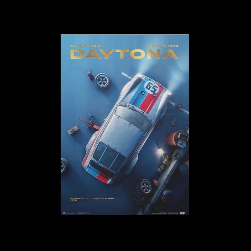 Poster Porsche 911 2.8 Carrera RSR n° 59 Brumos Vainqueur 24h Daytona ...