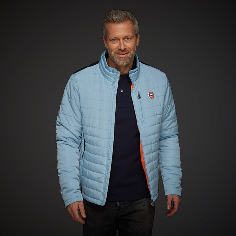 Gulf Jacket Performance Quilted Gulf blue / Black stripes - men