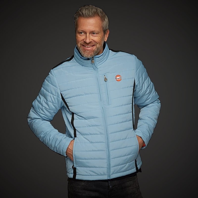 Gulf Jacket Performance Quilted Gulf blue / Black stripes - men