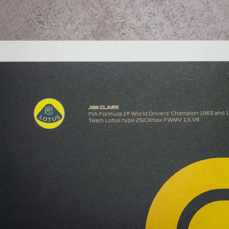 Lotus Poster F1 World champions 1960 - 1969 Limitierte Auflage