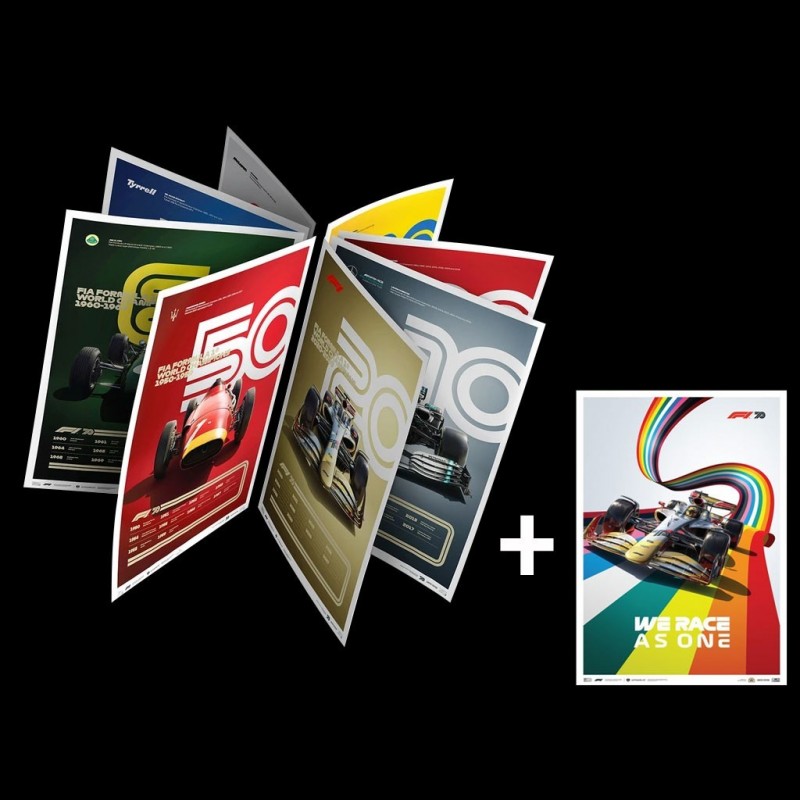 Set 8 posters F1 World champions Collection complète Edition limitée ...