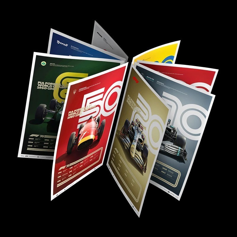 Set 8 Posters F1 World champions Complete collection Limited edition ...