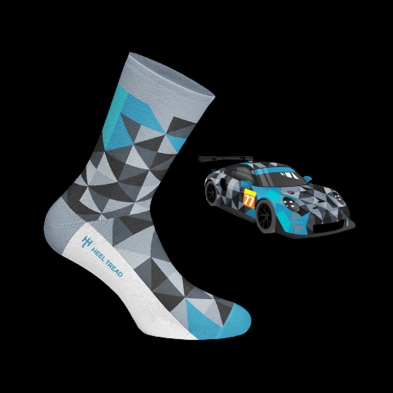 Proton Inspiration Porsche 911 RSR socks grey / black / blue - unisex