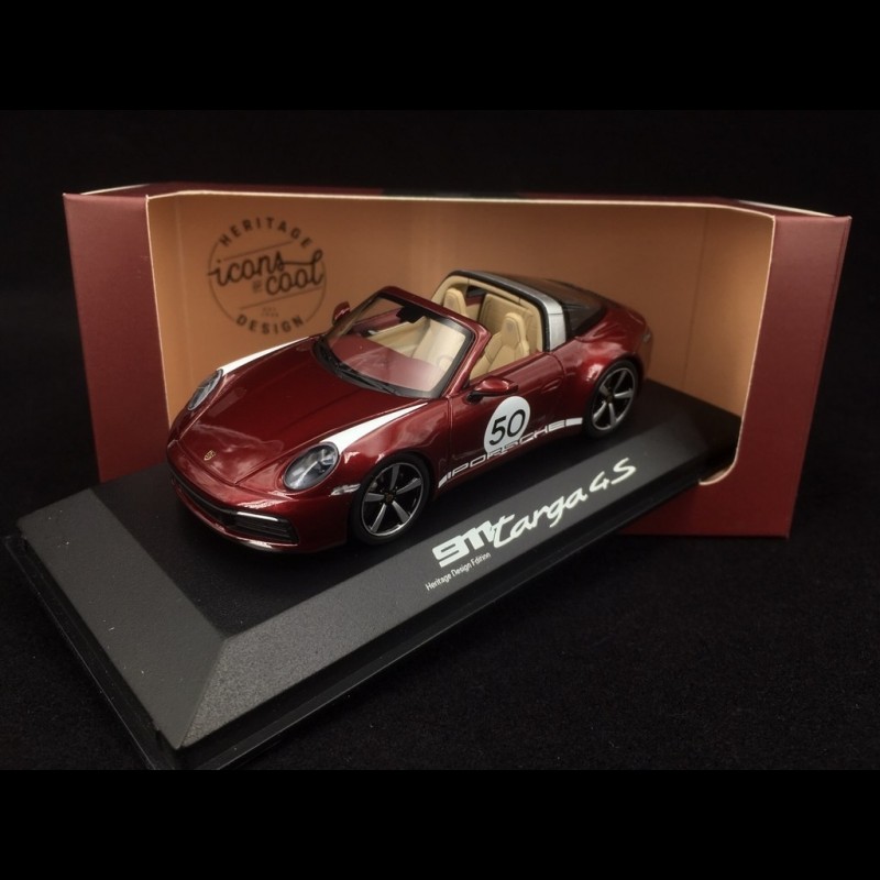 Porsche 911 Targa 4S type 992 Heritage Design Edition Cherry red 1/43 ...