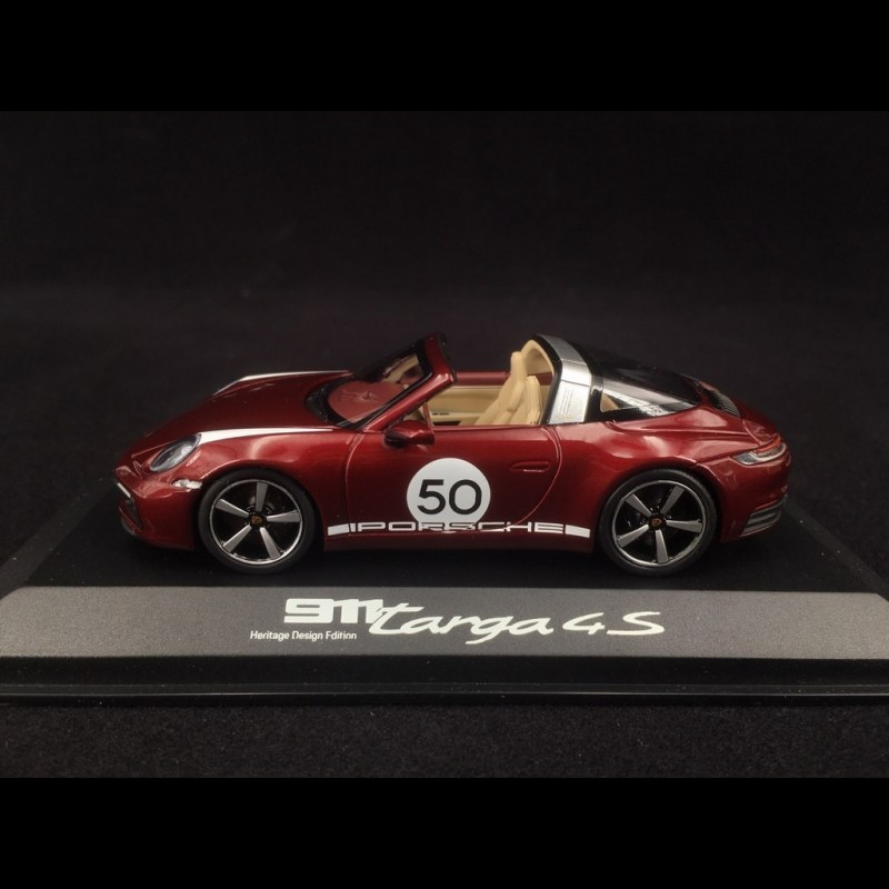 Porsche 911 Targa 4S type 992 Heritage Design Edition Cherry red 1/43 ...