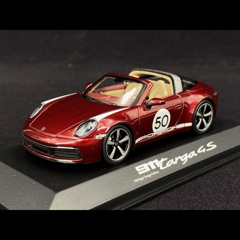 Porsche 911 Targa 4S type 992 Heritage Design Edition Cherry red 1/43 ...