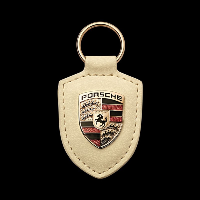 Porsche crest keyring cream white WAP0500960E