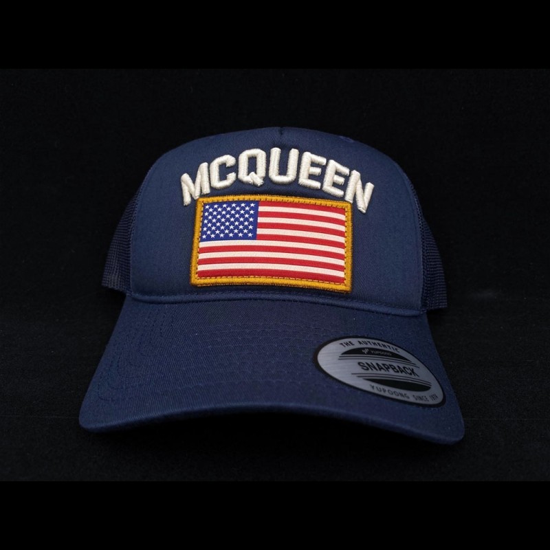 Casquette Steve McQueen Snapback Bleu marine Drapeau USA - homme