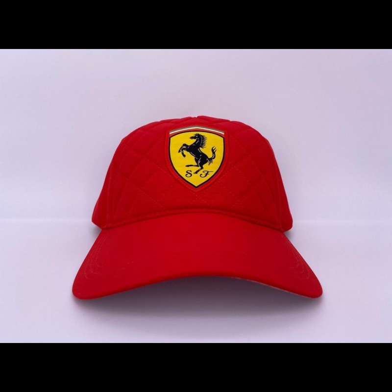 Ferrari cap quilted red