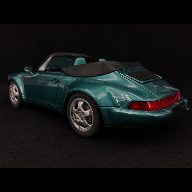 Porsche 911 Cabriolet type 964 Turbo look 1992 vert Wimbledon 1/18 GT ...