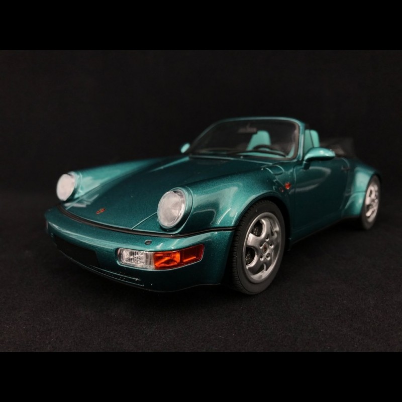 Porsche 911 Cabriolet type 964 Turbo look 1992 vert Wimbledon 1/18 GT ...