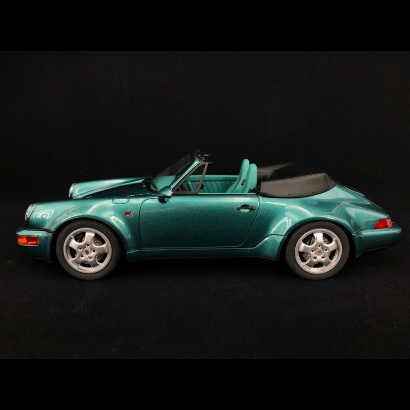Porsche 911 Cabriolet type 964 Turbo look 1992 vert Wimbledon 1/18 GT ...