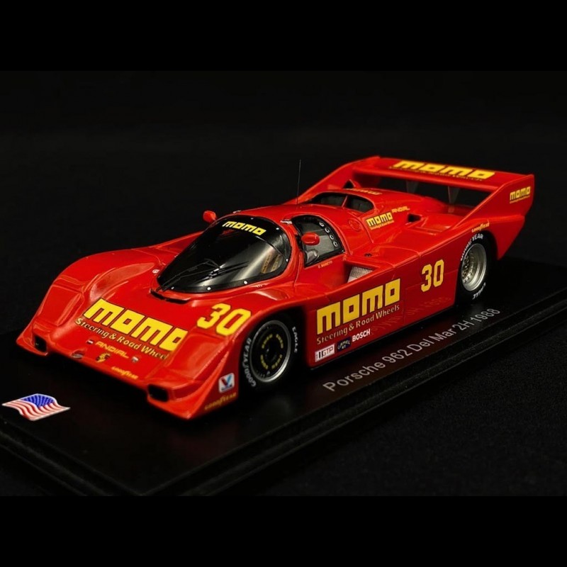 Porsche 962 Momo Corse n° 30 2H Del Mar 1988 1/43 Spark US087