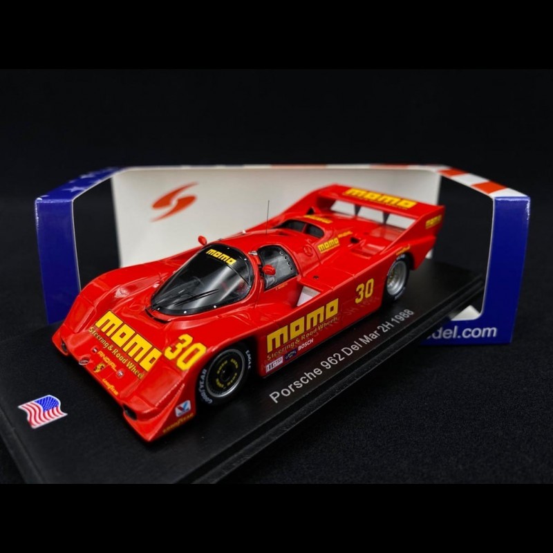 Porsche 962 Momo Corse n° 30 2H Del Mar 1988 1/43 Spark US087