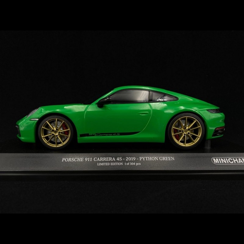 Porsche 911 Carrera 4S type 992 2019 python green 1/18 Minichamps 155067325