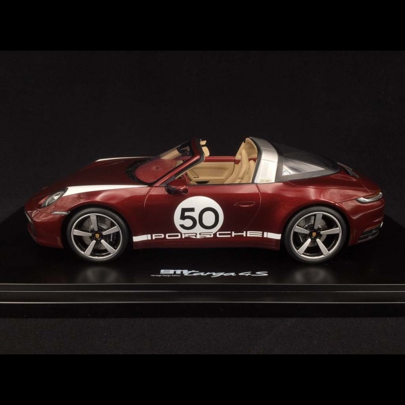 Porsche 911 Targa 4S type 992 Heritage Design Edition Cherry red 1/18 ...